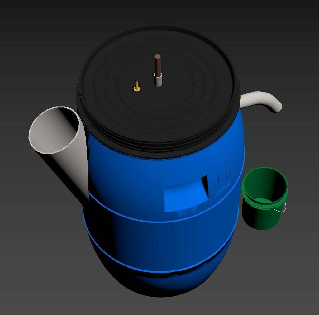 Free OBJ file Lucky Hill Farm Biogas Digester design draft 🚜・3D ...