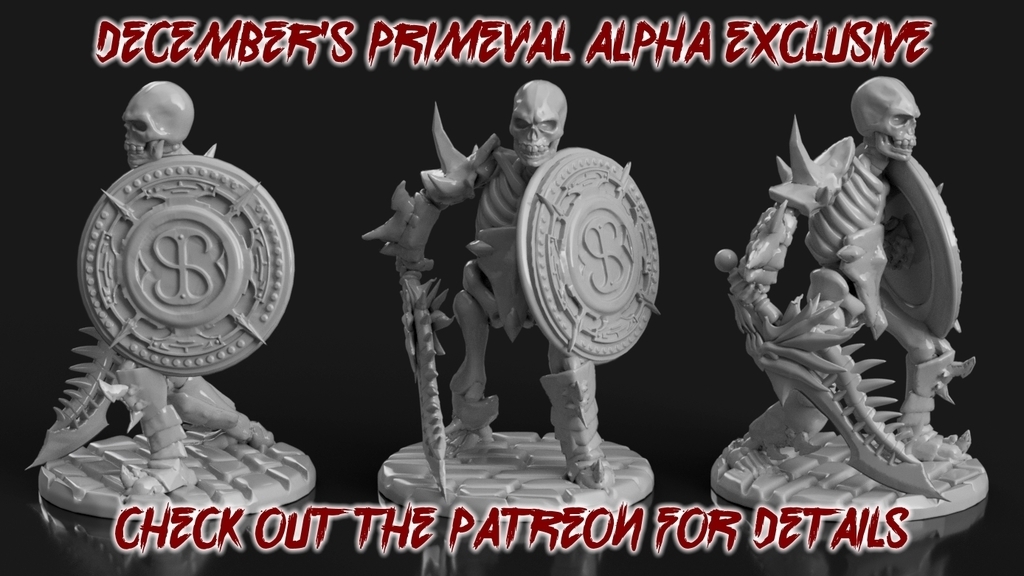 Бесплатный 3D файл Живые кости с коротким мечом и щитом 🧸 ・Дизайн 3D ...