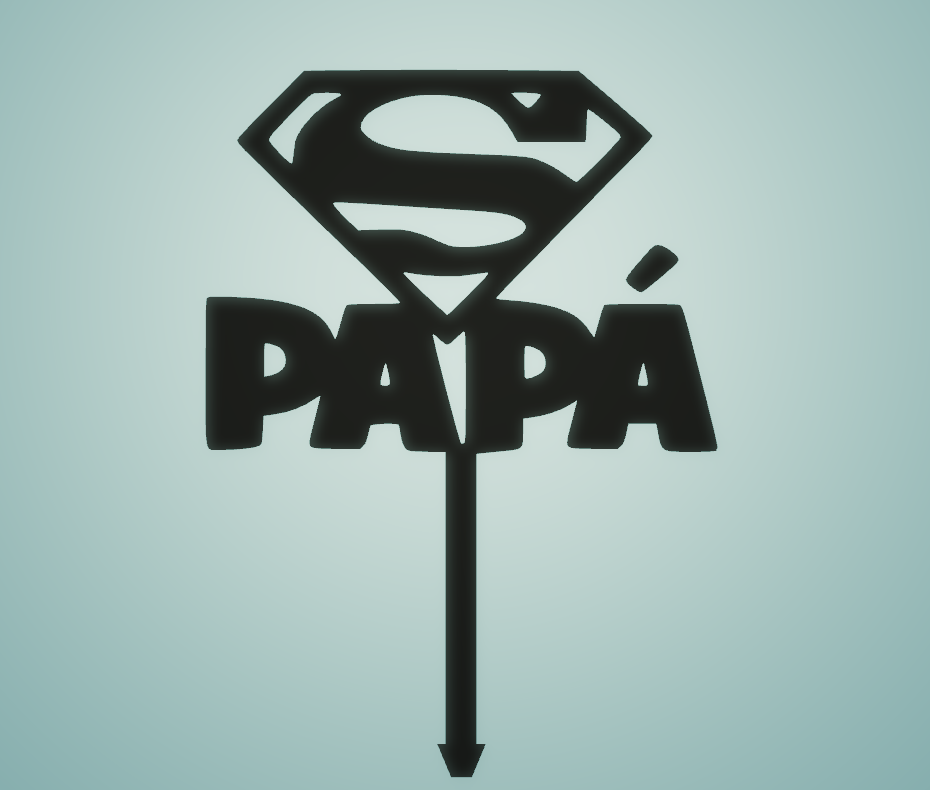 Archivo STL gratis TOPPER SUPER PAPA 🎉 ・Modelo para descargar y ...