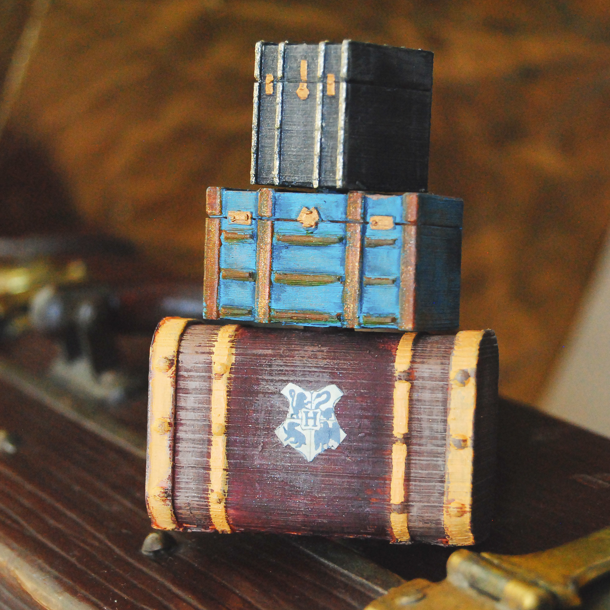 🧳 Harry Potter Trunks Luggage Cart - Hogwarts Express・ OBJ File for ・Cults