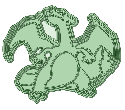 STL file Charizard Alola Pokemon cookie cutter 🐉 ・3D printer model to ...