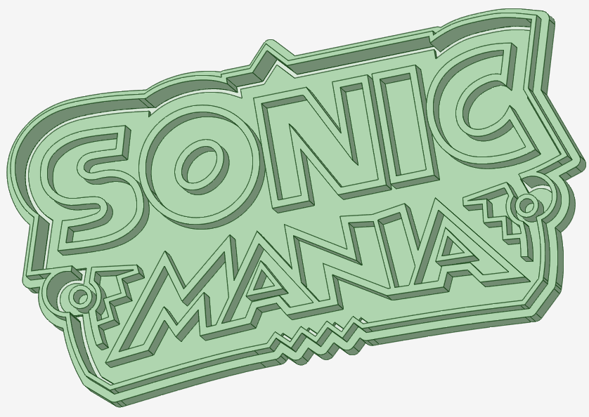 STL file Sonic Mania logo cookie cutter 🍪 ・Model to download and 3D ...