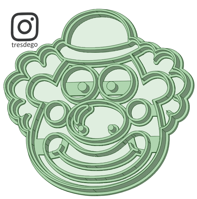Archivo STL Payaso cookie cutter 🍪・Plan imprimible en 3D para descargar ...
