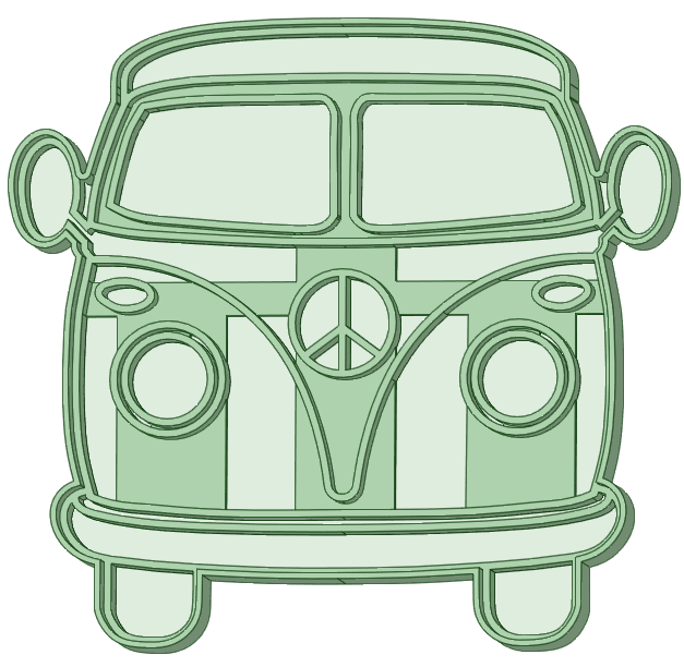 Archivo STL VW Van cookie cutter 🚐 ・Plan de impresión en 3D para ...