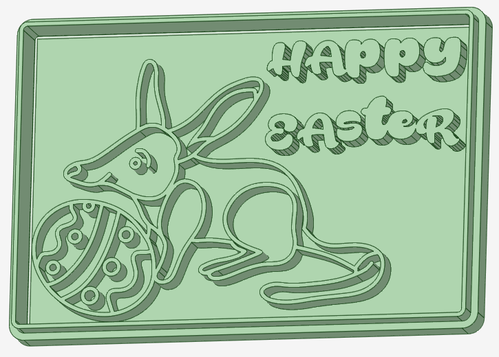 STL file Happy easter cookie cutter 🍪・3D printer model to download・Cults