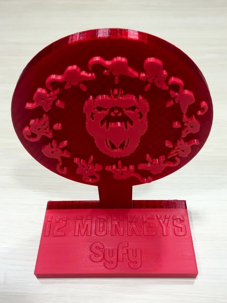 Free STL file 12 Monkeys - Army of the 12 Monkeys Symbol 🎨 ・3D print ...