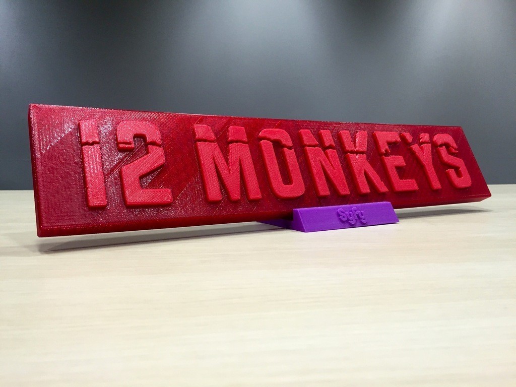 🚩 12 Monkeys - Main Title Logo・Free STL File for ・Cults