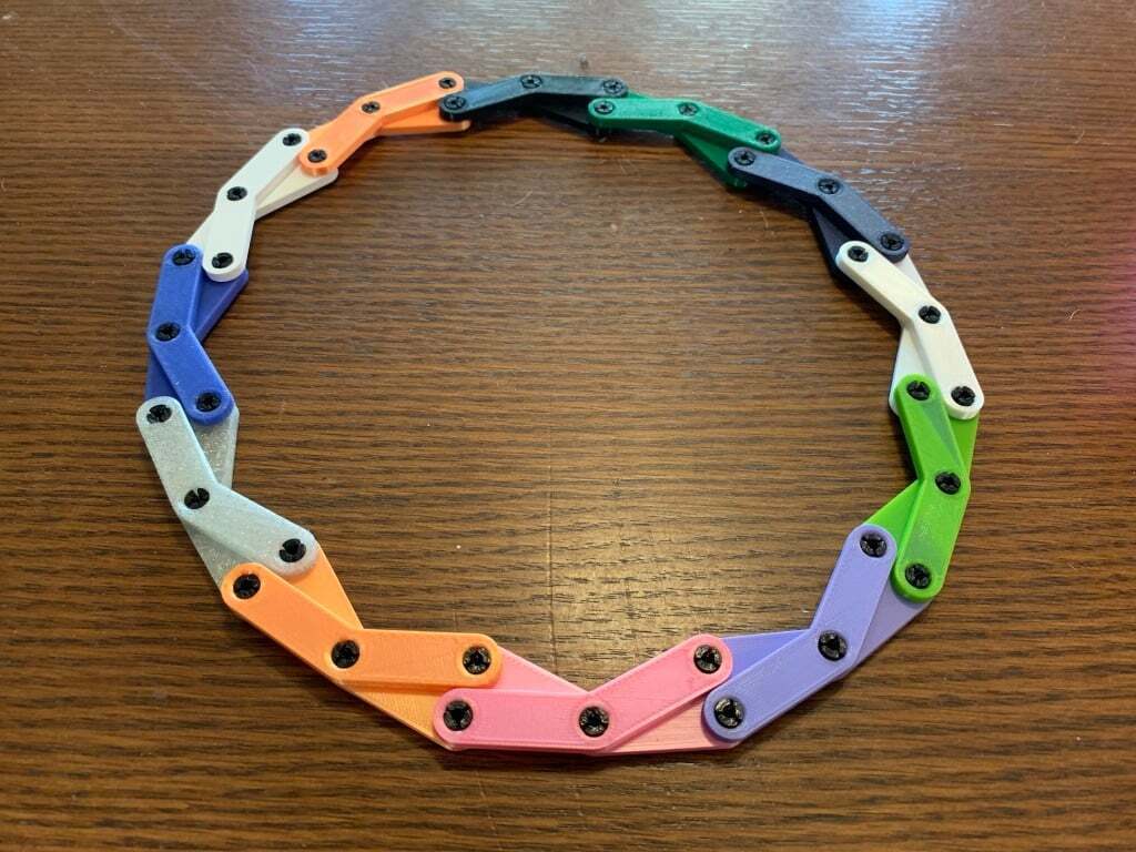 3D printed Make Sense of the Hoberman Sphere / Circle, Linkage・Cults