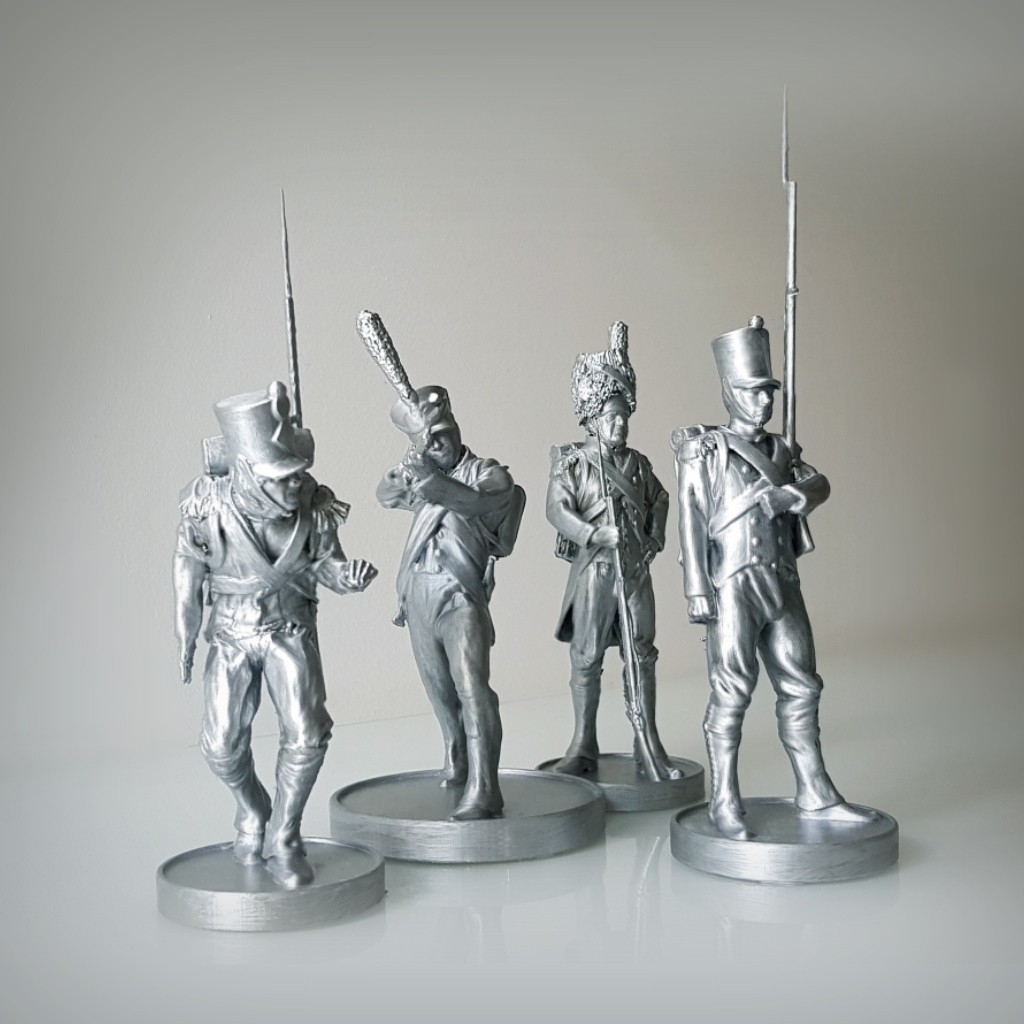 🫡 Pack of 5 Napoleonic soldiers.・ STL File for ・Cults