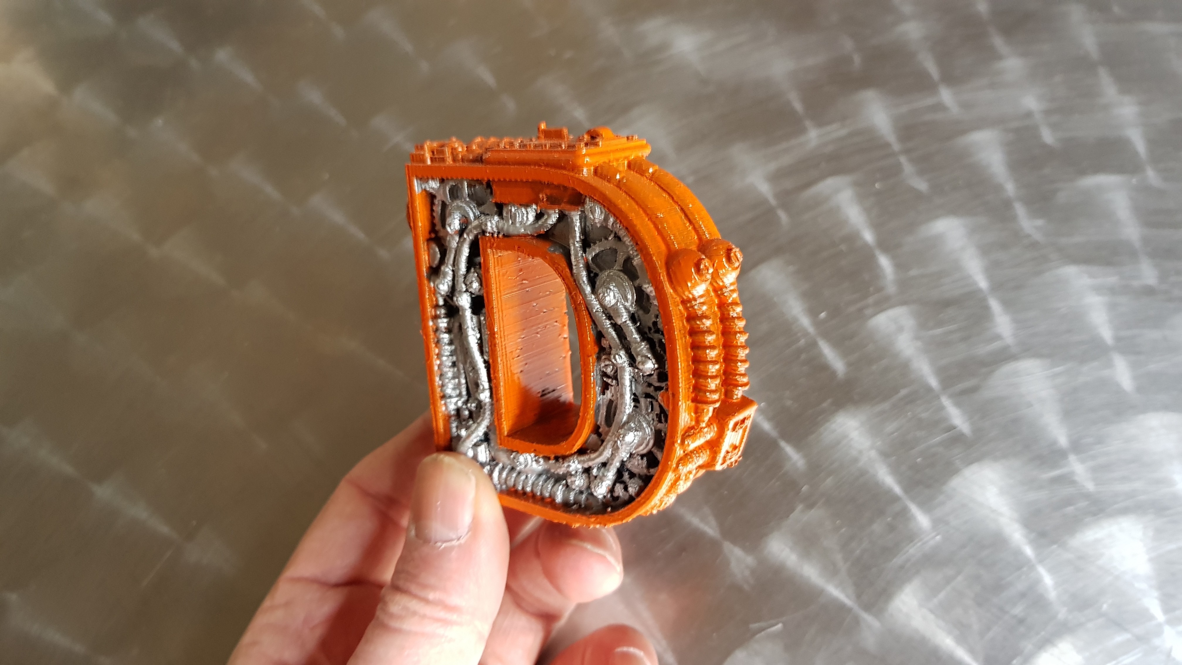 3D printable Steampunk Letter D. • made with CR 10・Cults