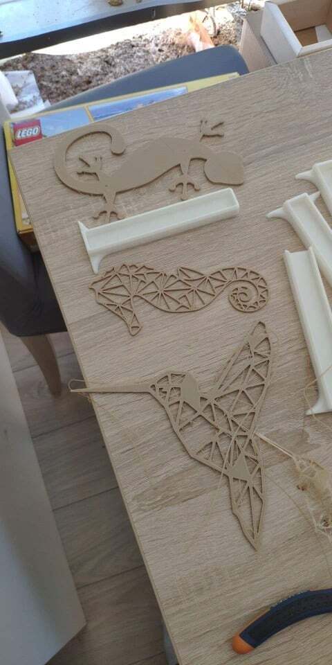 3D printed Colibri Wall Sculpture 2D・Cults