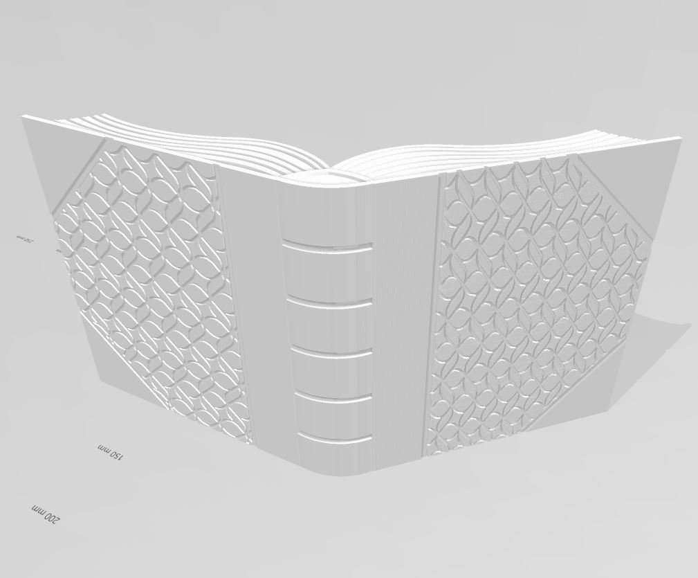 STL file design book with structured or plain cover 📚 ・Template to ...