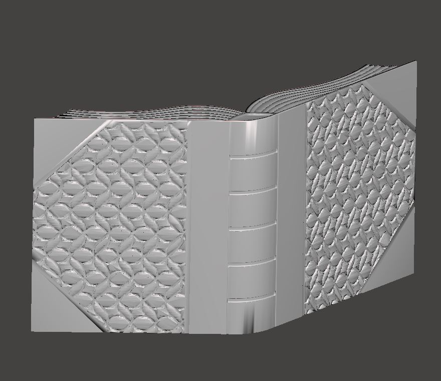 STL file design book with structured or plain cover 📚 ・Template to ...