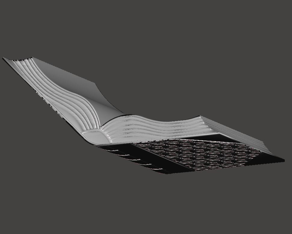 STL file design book with structured or plain cover 📚 ・Template to ...