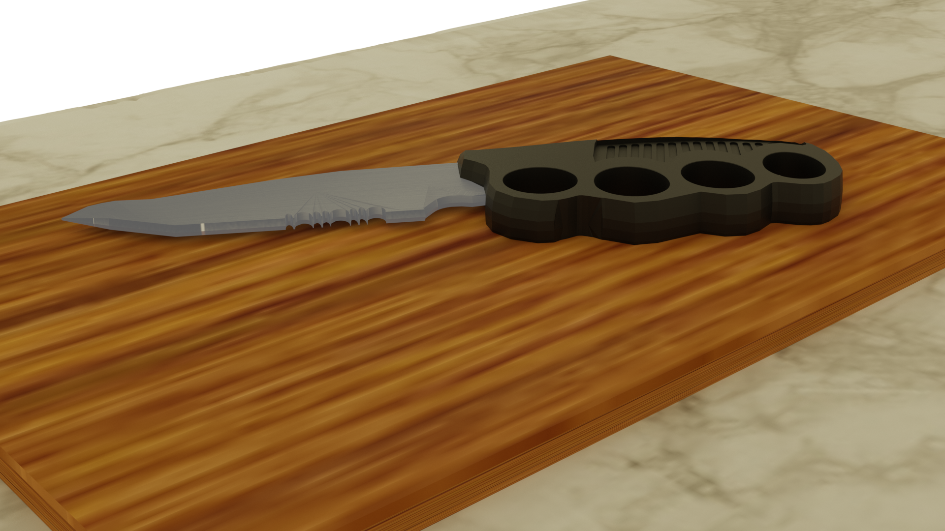 STL file Tactical Knife w/ american fist handle 🔪 ・3D printable model ...