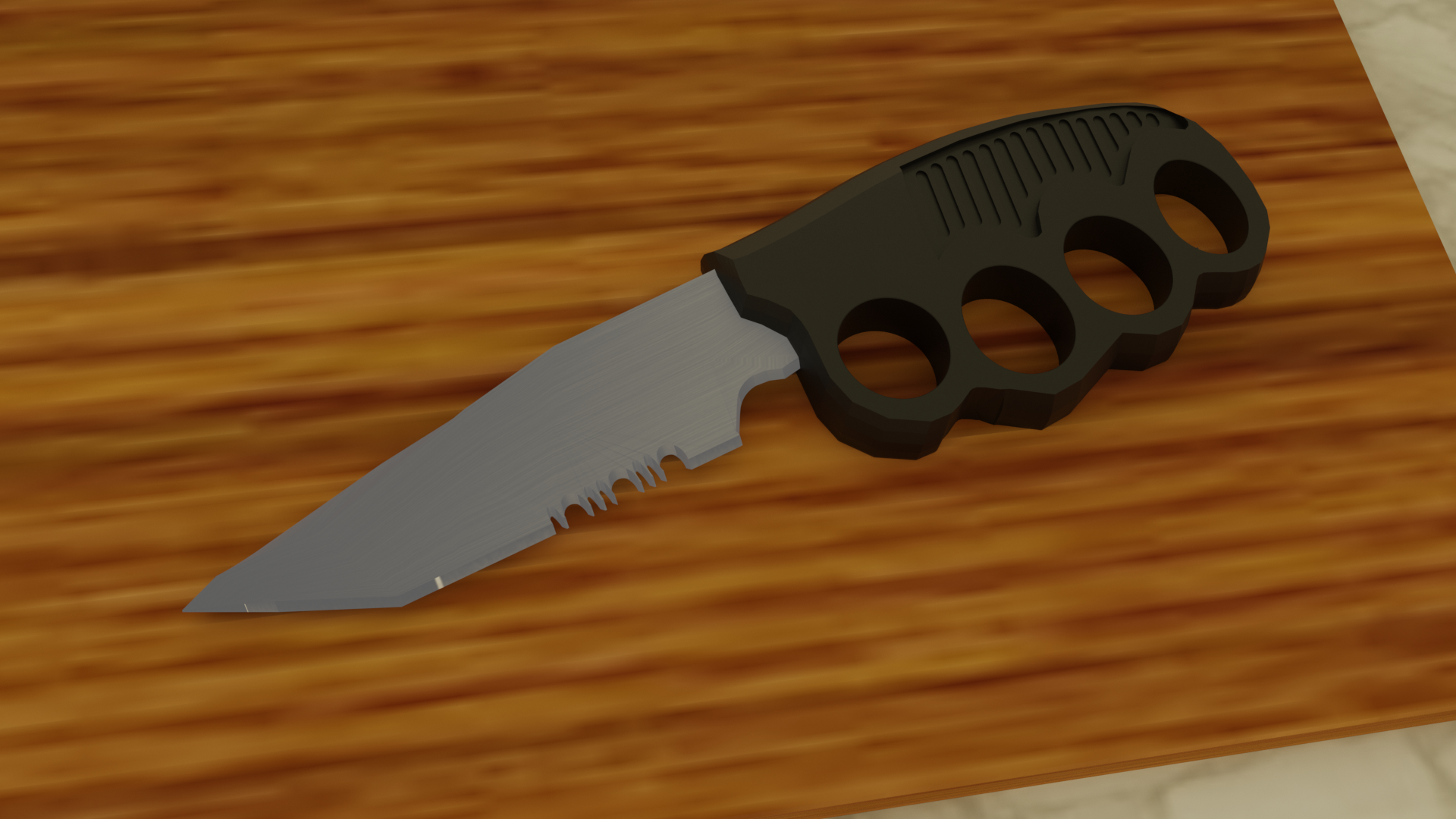 STL file Tactical Knife w/ american fist handle 🔪 ・3D printable model ...