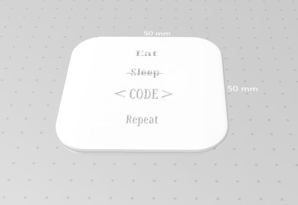 Free STL file Programmer's coaster 🏢 ・3D printer model to download・Cults
