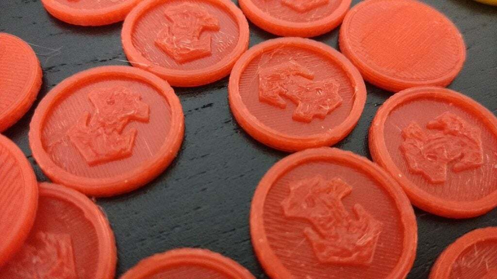 3D printing Alternative coins for connect 4・Cults