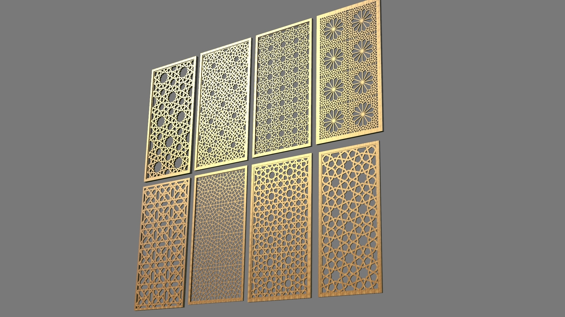 3D file Islamic panels pack 🪵 ・3D printer design to download・Cults