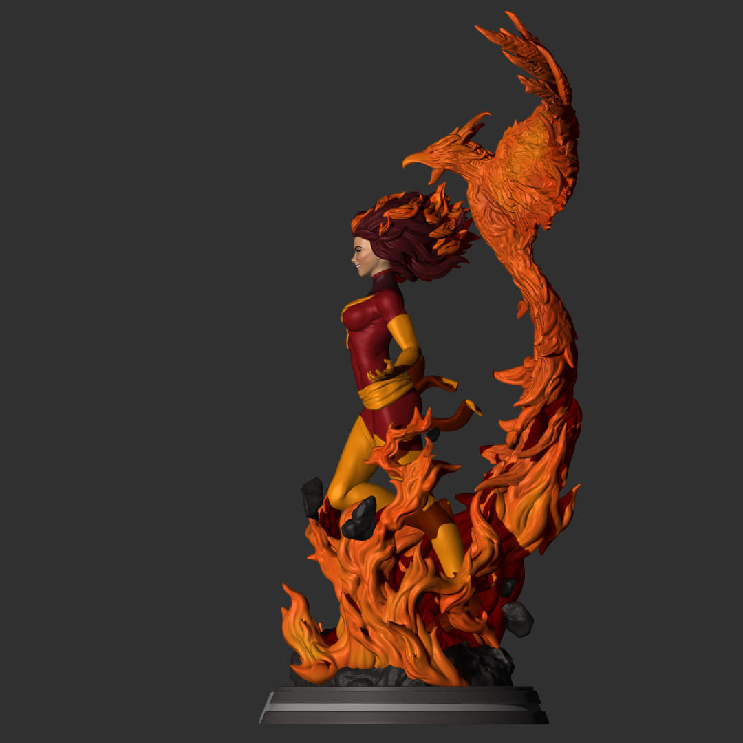 🎨 Fan Art - Dark Phoenix - Jean Grey 3D print model・ 3D File for ・Cults