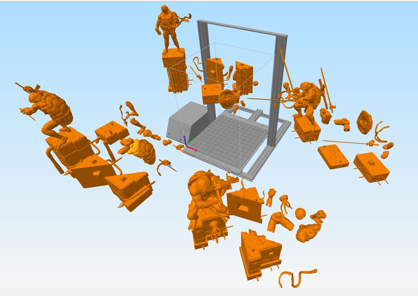 🎨 Fan Art - TMNT Diorama Set 3D print model・ 3D File for ・Cults