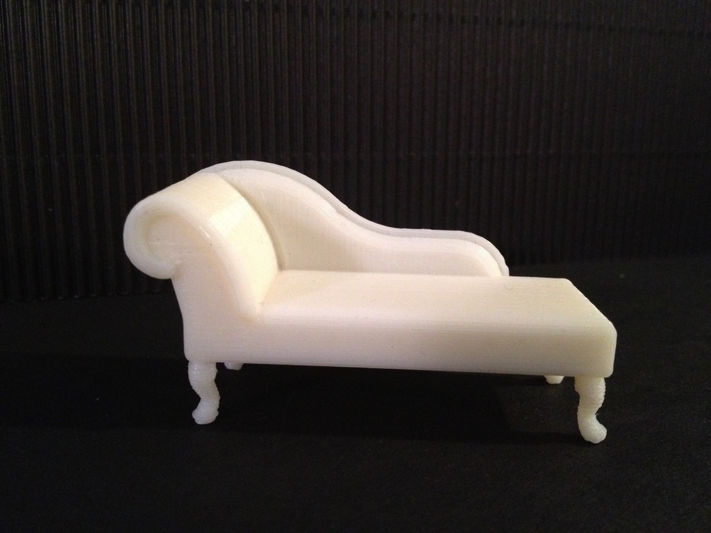 👸 Miniature Queen Anne Chaise Lounge・Free STL File for ・Cults
