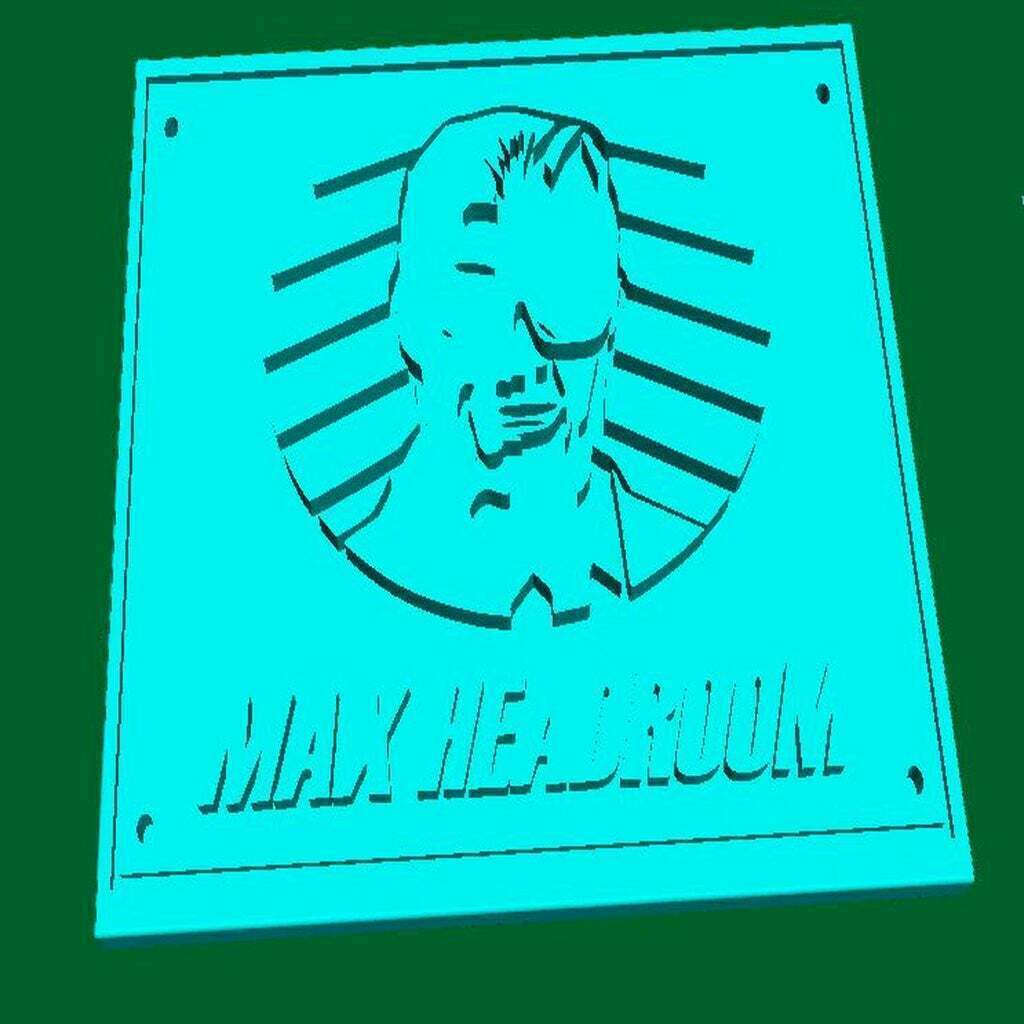 Free STL file Max Headroom Plaque 🎲 ・3D printing idea to download・Cults