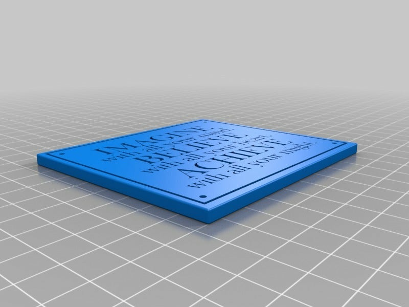 Free STL file Imagine Plaque 🎨 ・Template to download and 3D print・Cults