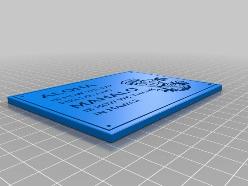 Free STL file Aloha Plate 🎨・3D printable design to download・Cults