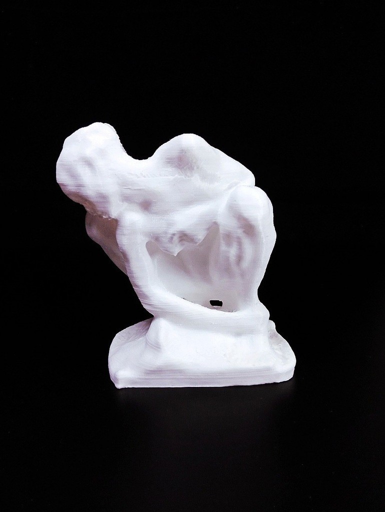 👩 Crouching Woman, Rodin, 3D scan・Free STL File for ・Cults