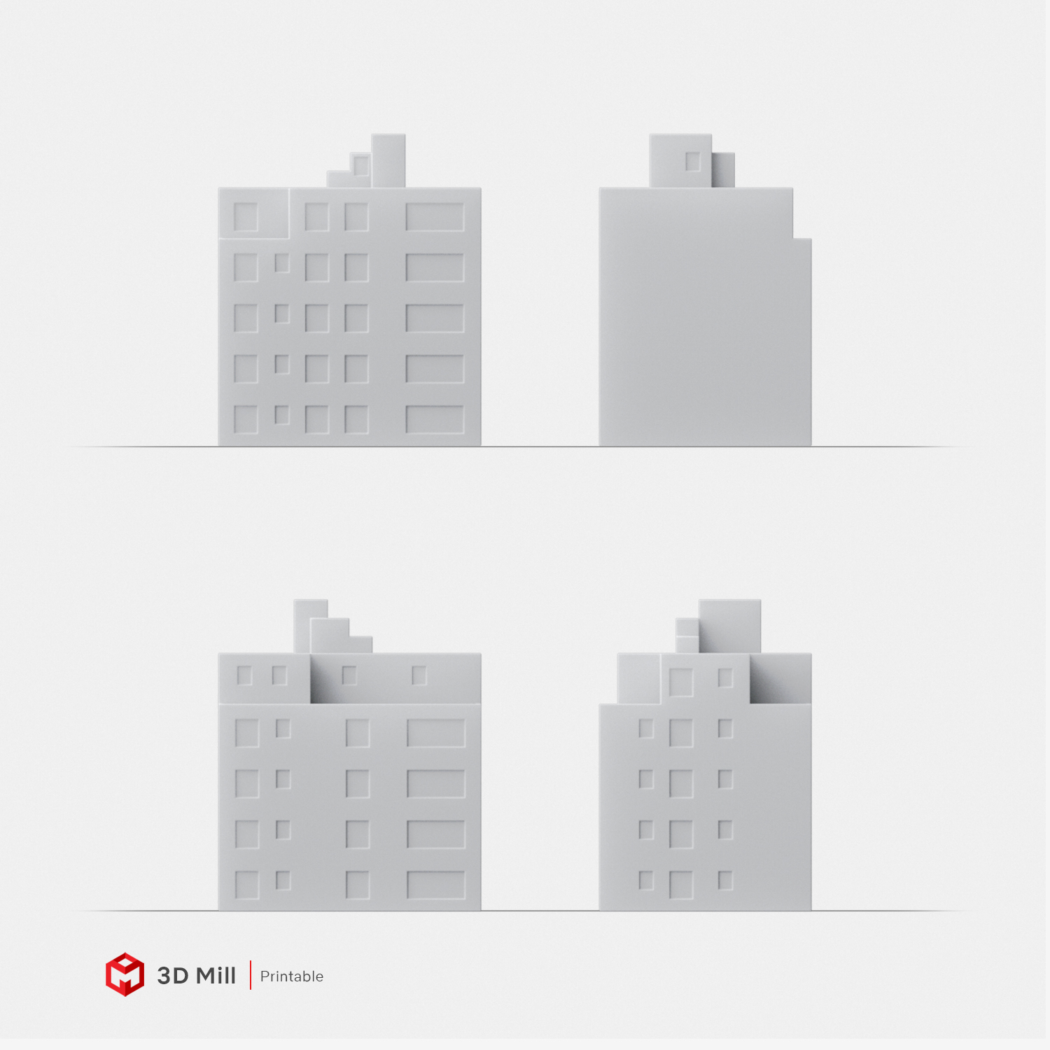Free STL file 3D Print miniature building RB-US-NY-019 🏗️ ・3D printing ...