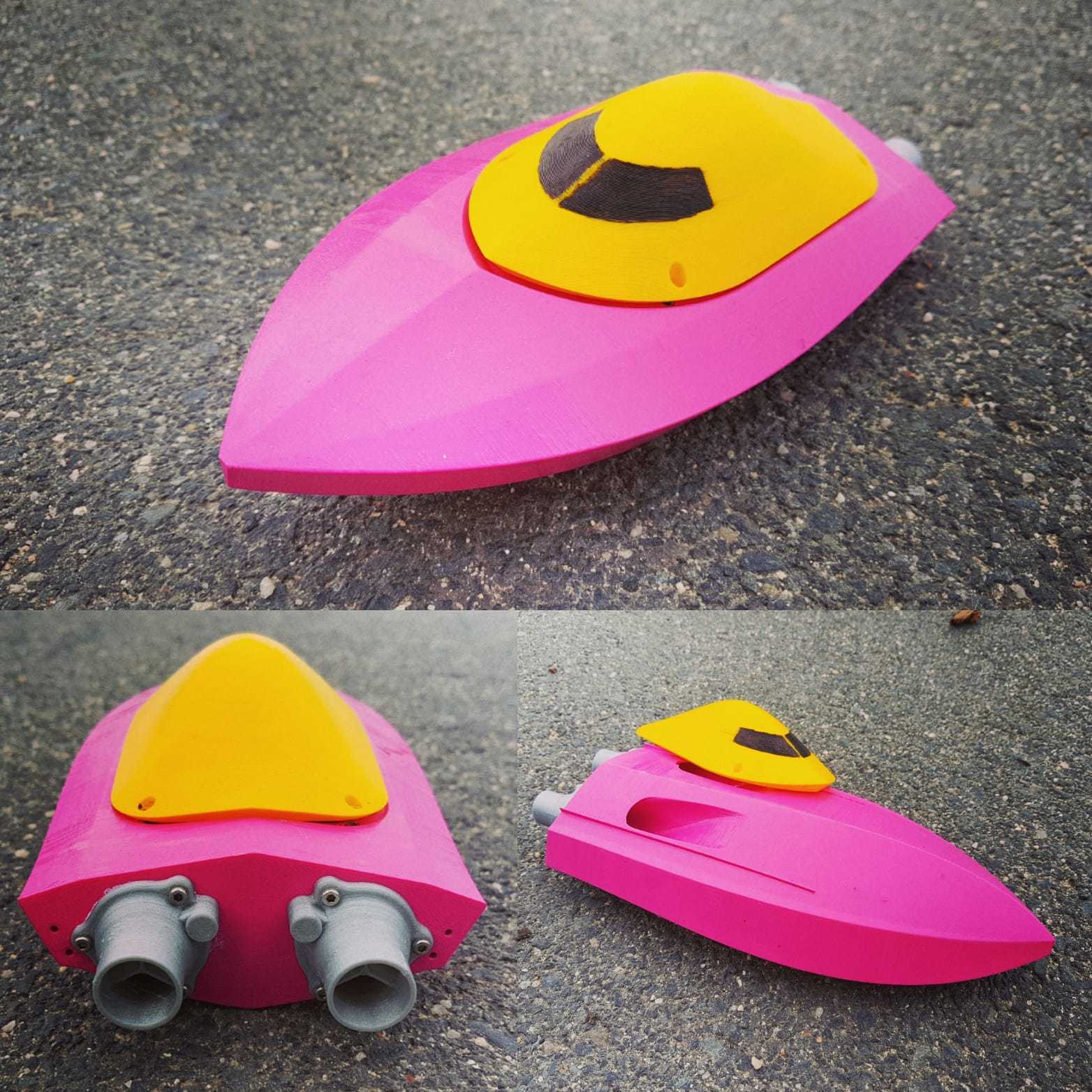 3D file Mini RC Twin Jet Boat 200 🛥️ ・3D printer model to download・Cults