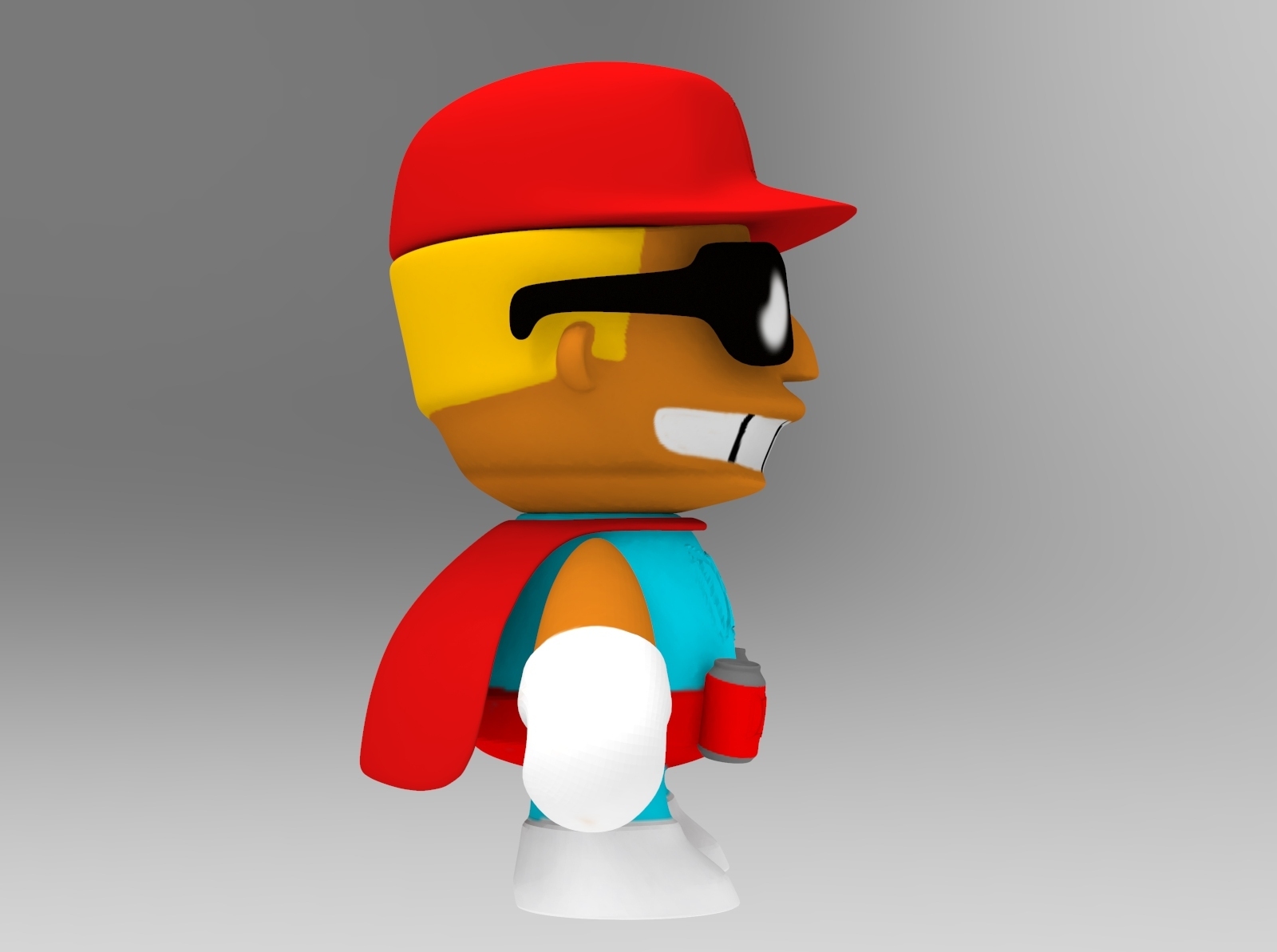 Archivo STL Duffman Chibi Los Simpsons (Hombre Duff) 🎨 ・Plan de ...