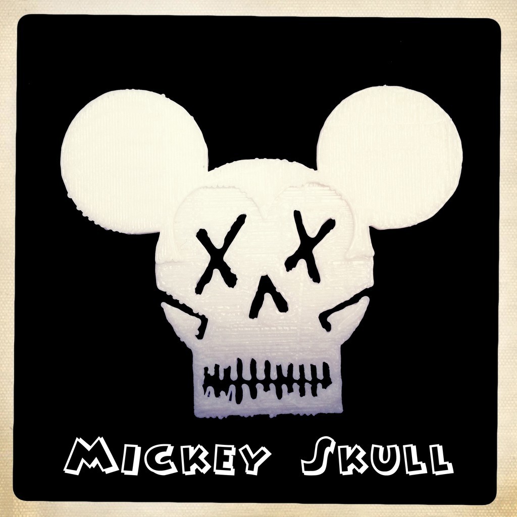 Free STL file Mickey Skull 💀・3D printable model to download・Cults