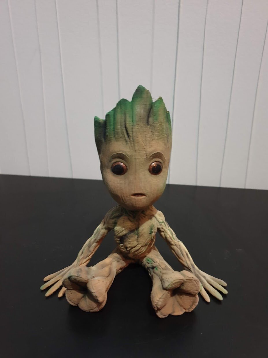 3D print Baby Groot Air Plant Planter・Cults