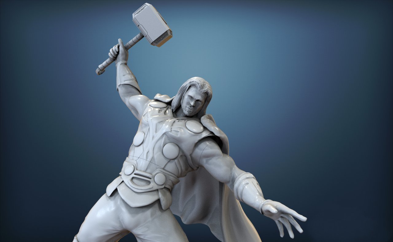 🌩️ Thor Thunder God・Free 3D File for ・Cults
