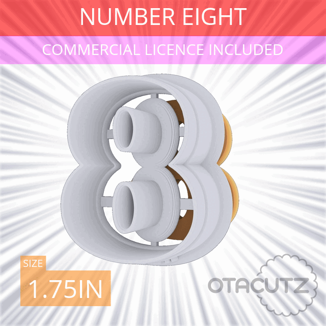 STL file Number Eight Cookie Cutter 1.75in / 4.4cm 🍪 ・3D print design ...
