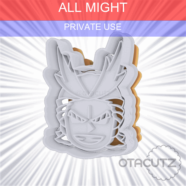 🍪 All Might Cookie Cutter / MHA・Free 3D File for 3D printing・Cults