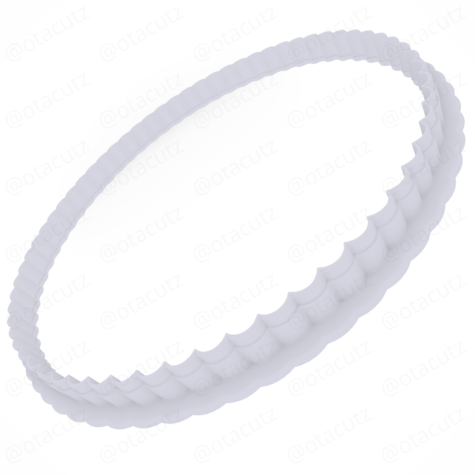 STL file Round Scalloped Cookie Cutter 190mm 🍪 ・Model to download and ...