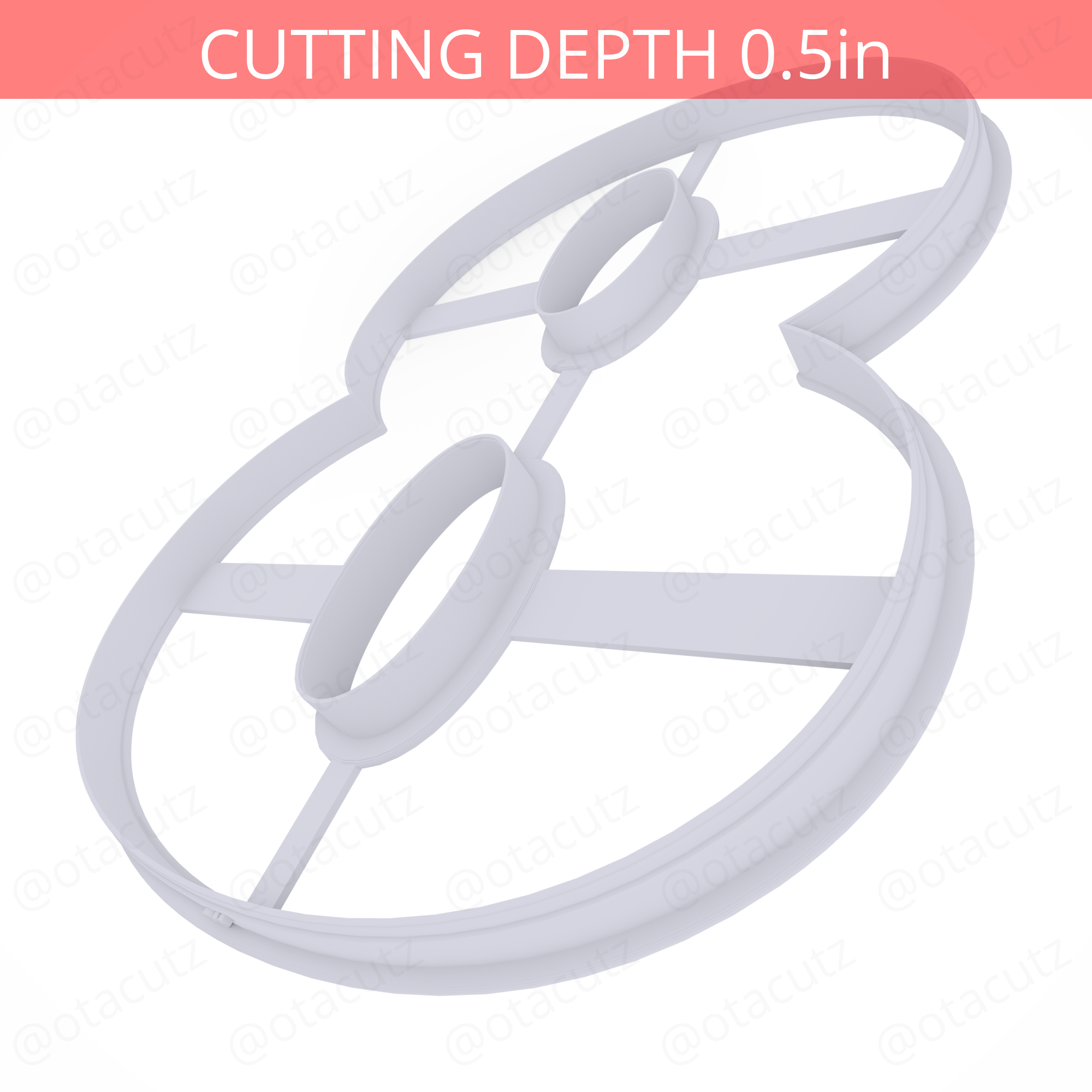 🍪 Number Eight Cookie Cutter 8in / 20.3cm・ STL File for ・Cults