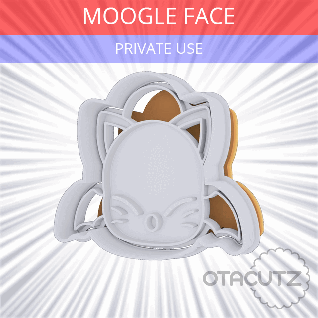 🍪 Cortador de galletas con cara de Moogle / FF・Archivo STL Gratis para ...