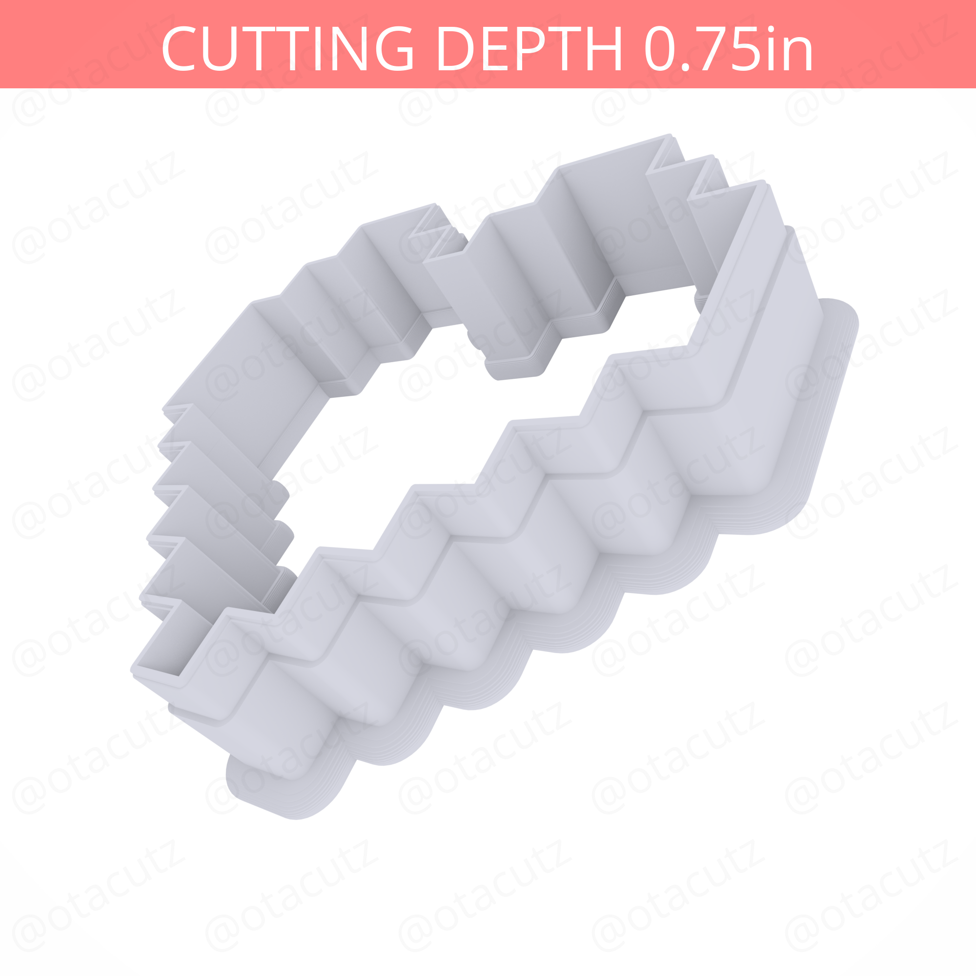 STL file Pixel Heart Cookie Cutter 3in / 7.6cm 💜・Model to download and ...