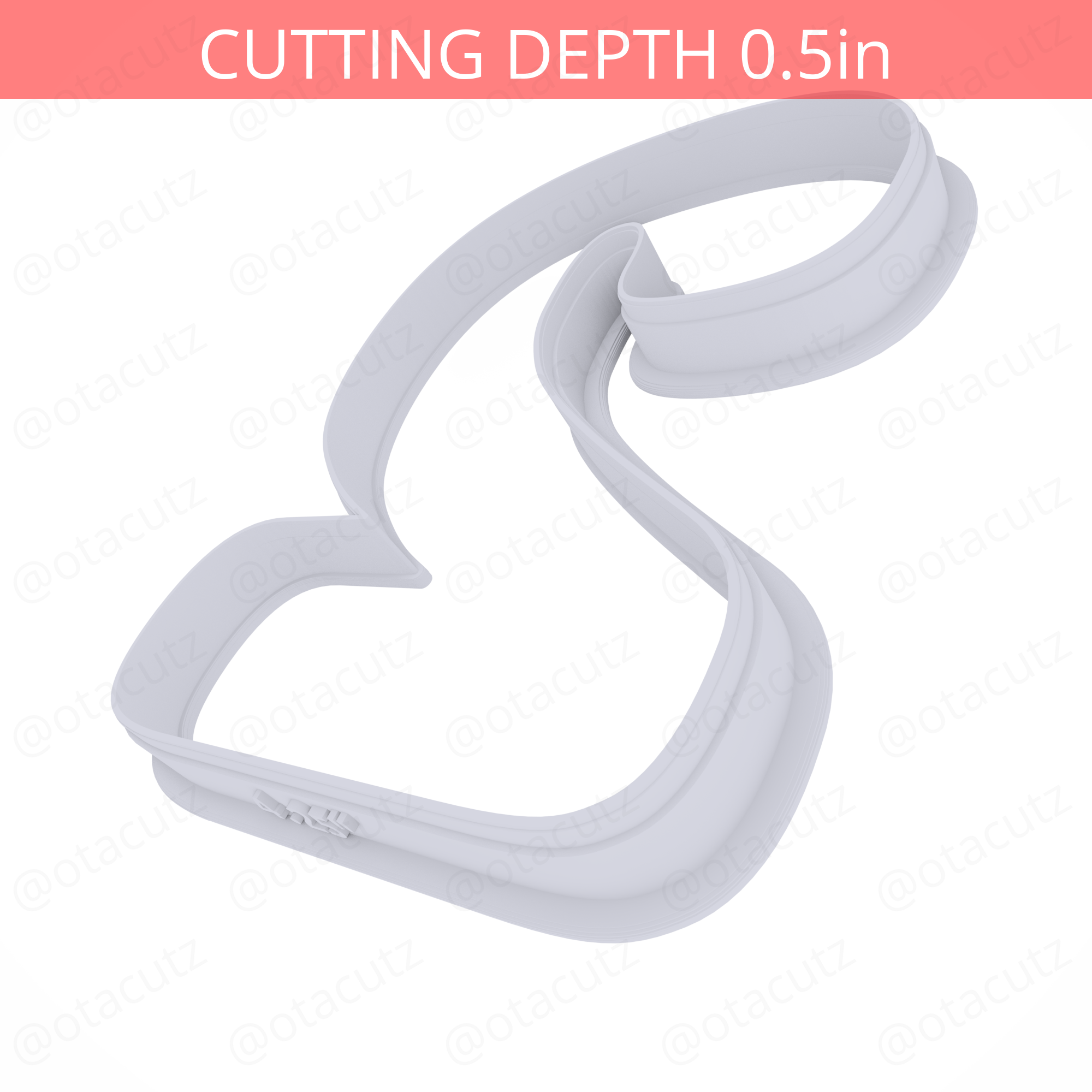 STL file Number Two Cookie Cutter 4.25in / 10.8cm 🍪 ・Template to ...