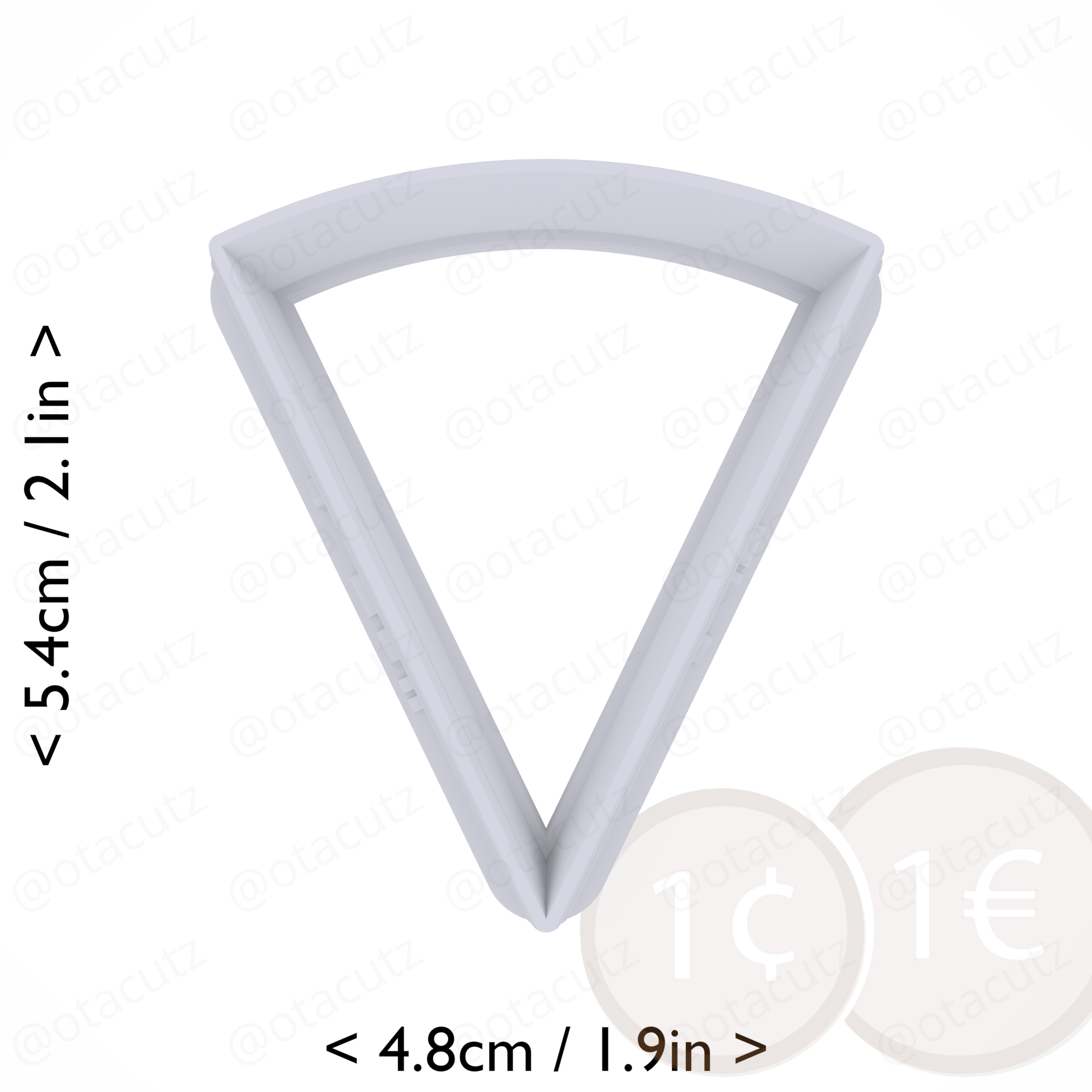 STL file Slice (1∕7) of Pie Cookie Cutter 1.75in / 4.4cm 🥧・3D printer ...