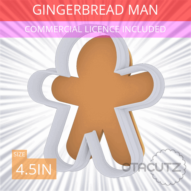 STL file Gingerbread Man Cookie Cutter 4.5in / 11.4cm 👨 ・3D print model ...
