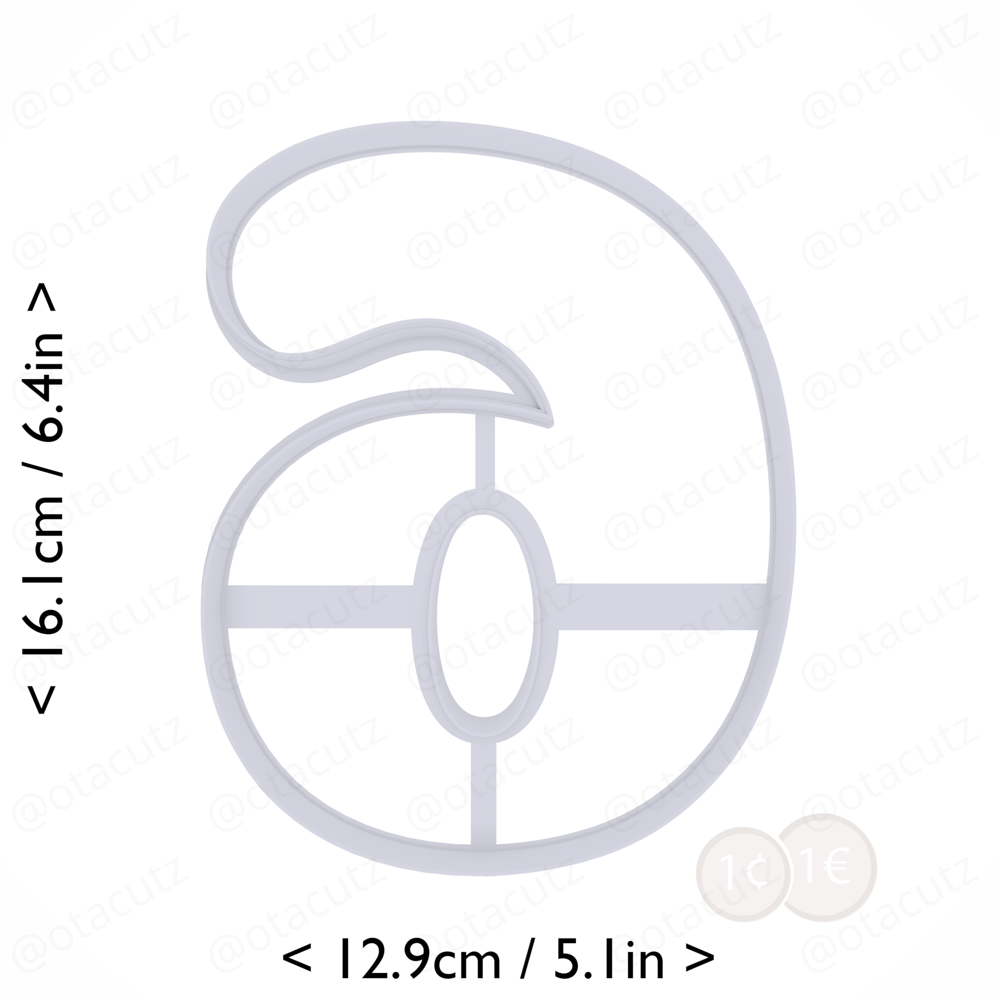 STL file Number Six / Nine Cookie Cutter 6in / 15.2cm 🍪 ・3D printer ...