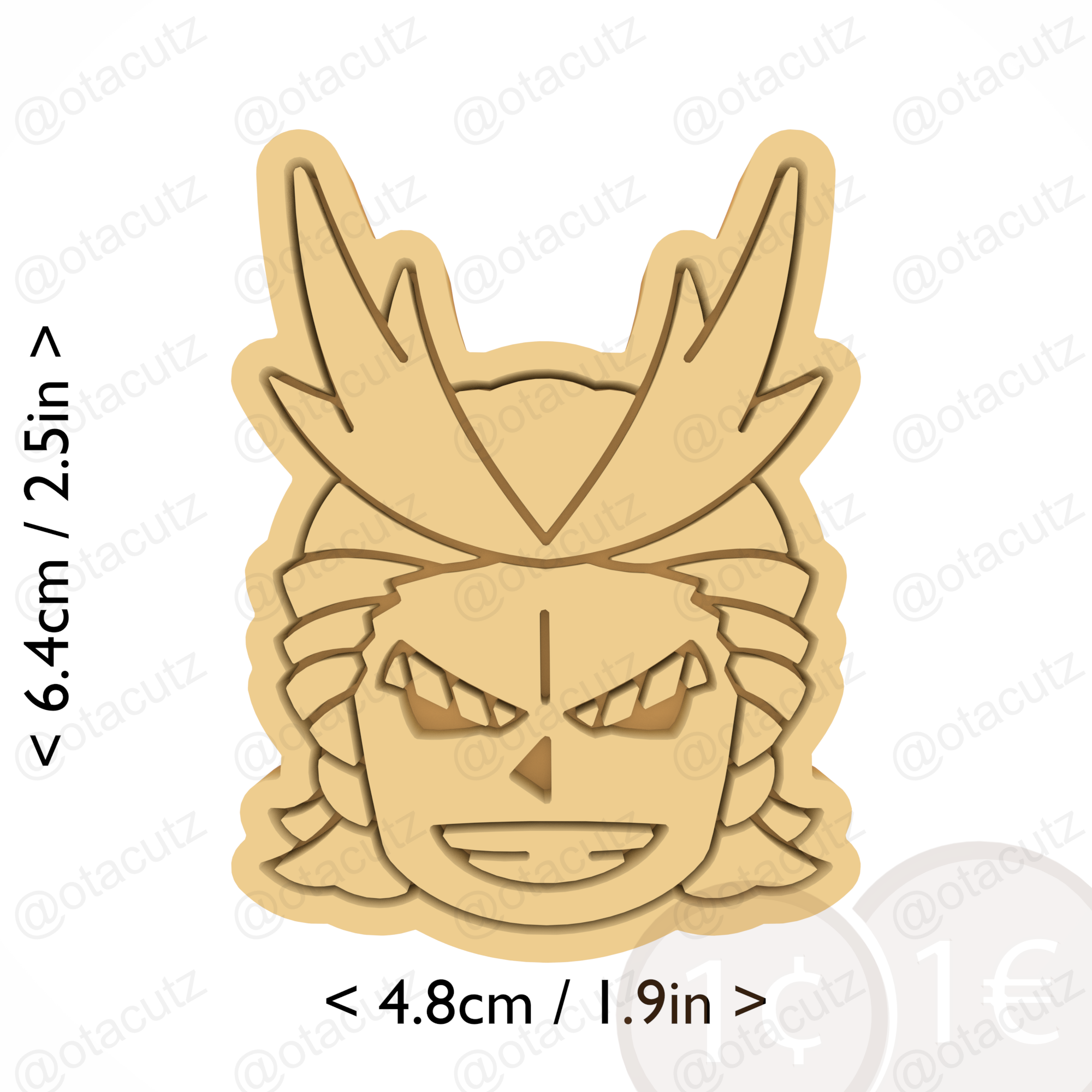 🍪 All Might Cookie Cutter / MHA・Free 3D File for 3D printing・Cults