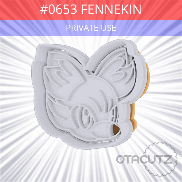 🍪 #0653 Fennekin Cookie Cutter / Pokémon・Free 3D File for ・Cults