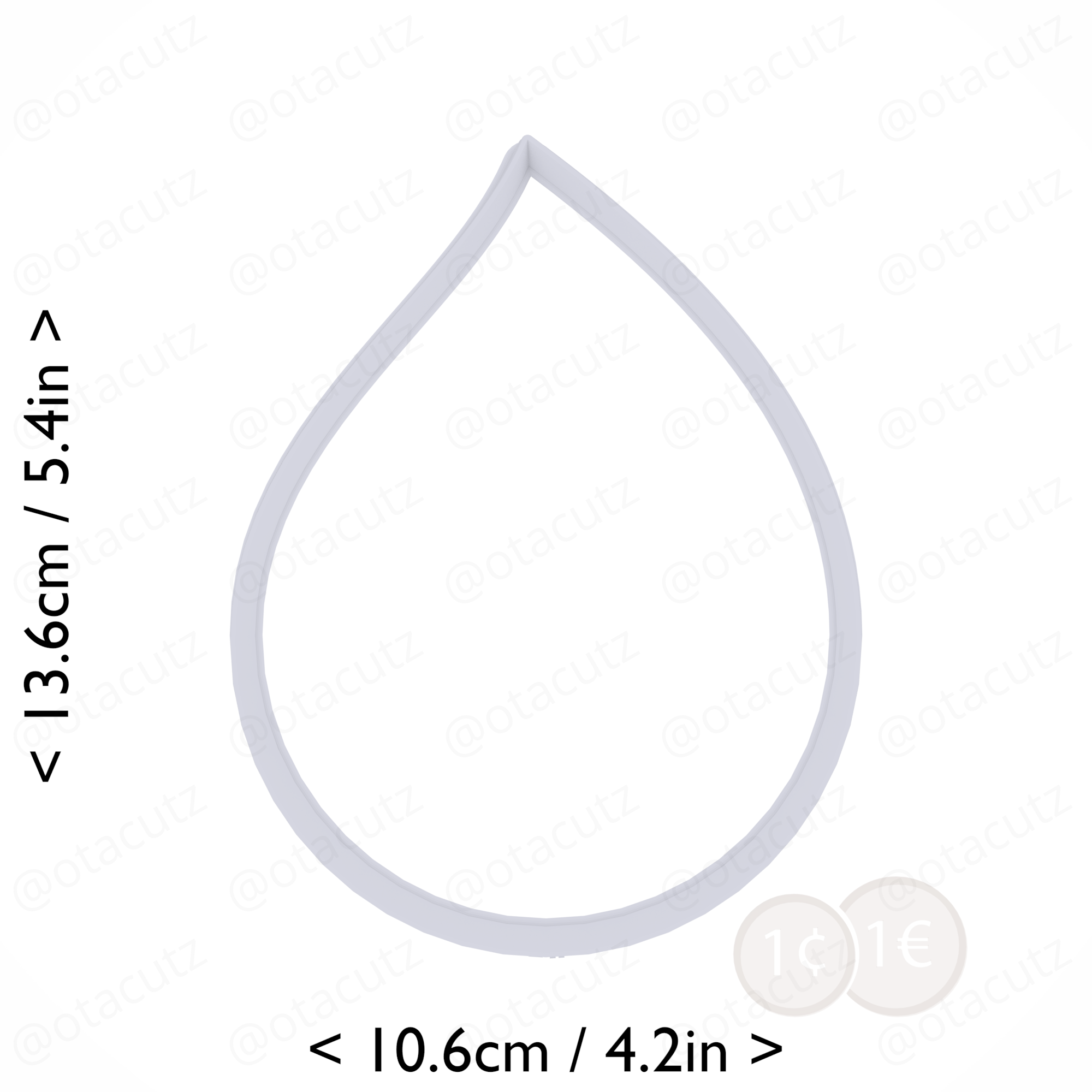 STL file Drop Cookie Cutter 5in / 12.7cm 💧 ・Design to download and 3D ...