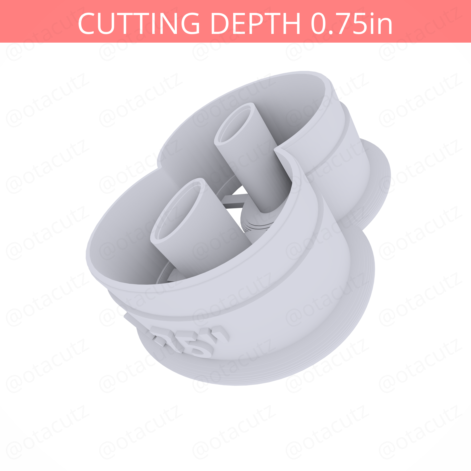 STL file Number Eight Cookie Cutter 1.75in / 4.4cm 🍪 ・3D print design ...